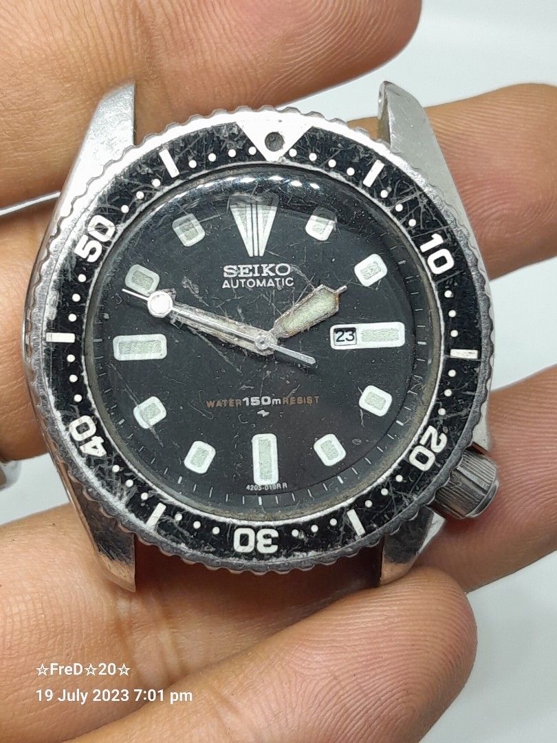 Authentic Vintage Seiko 4205-015B Medium Diver Automatic Japan Watch, Men's Fashion, Watches ...