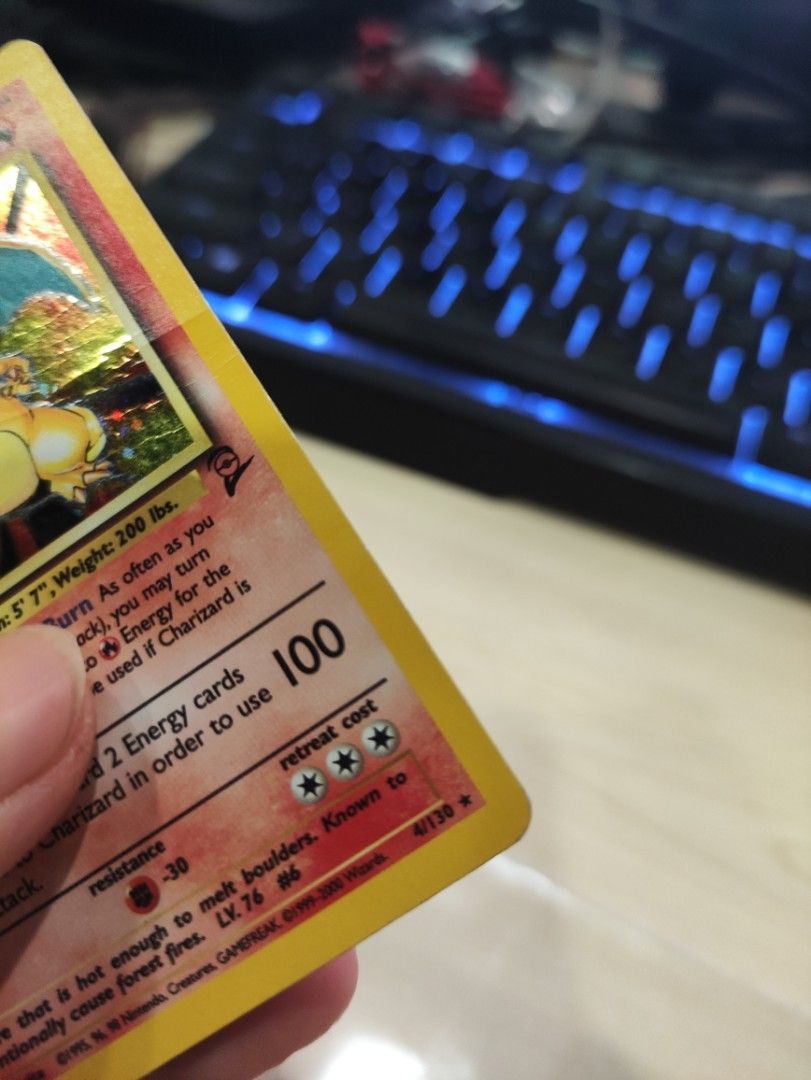 Base set 2 charizard 1999 foil, Hobbies & Toys, Toys & Games on Carousell