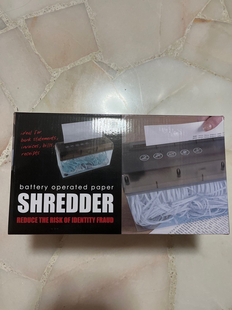 Battery-operated paper shredder, Computers & Tech, Parts & Accessories ...