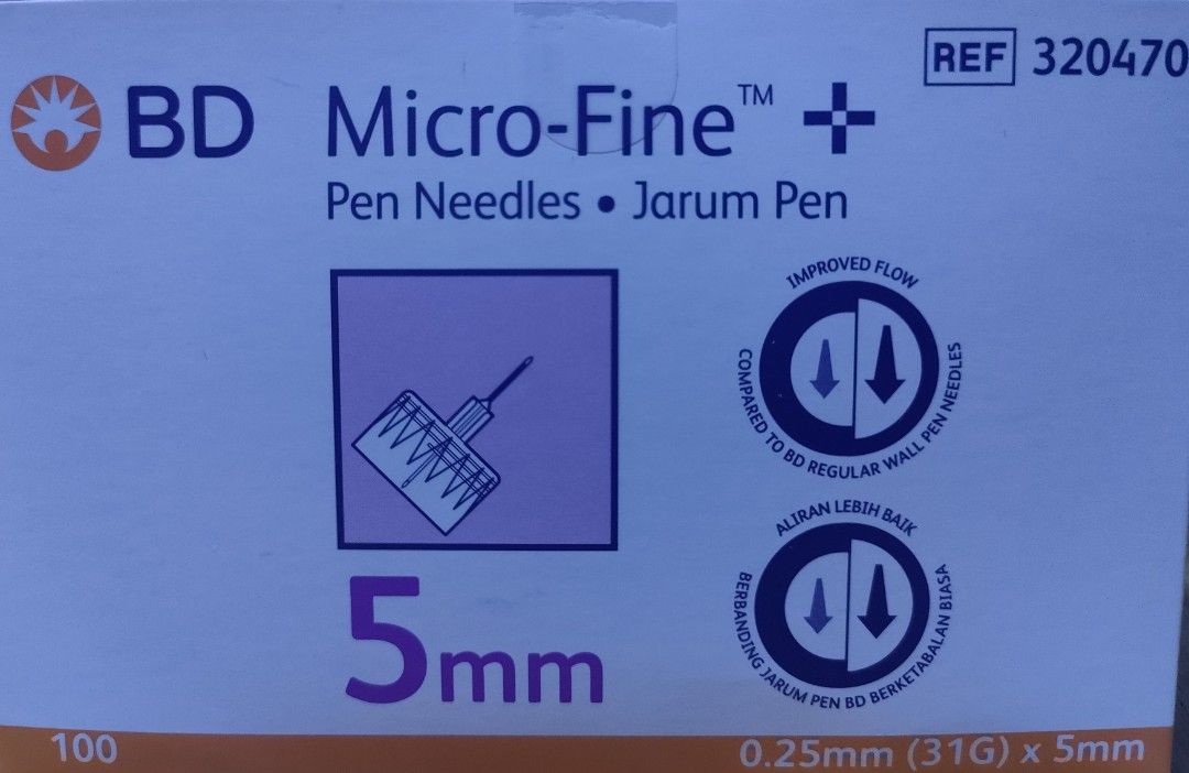 BD Micro-Fine Pen Needles 5mm, Health & Nutrition, Medical Supplies ...