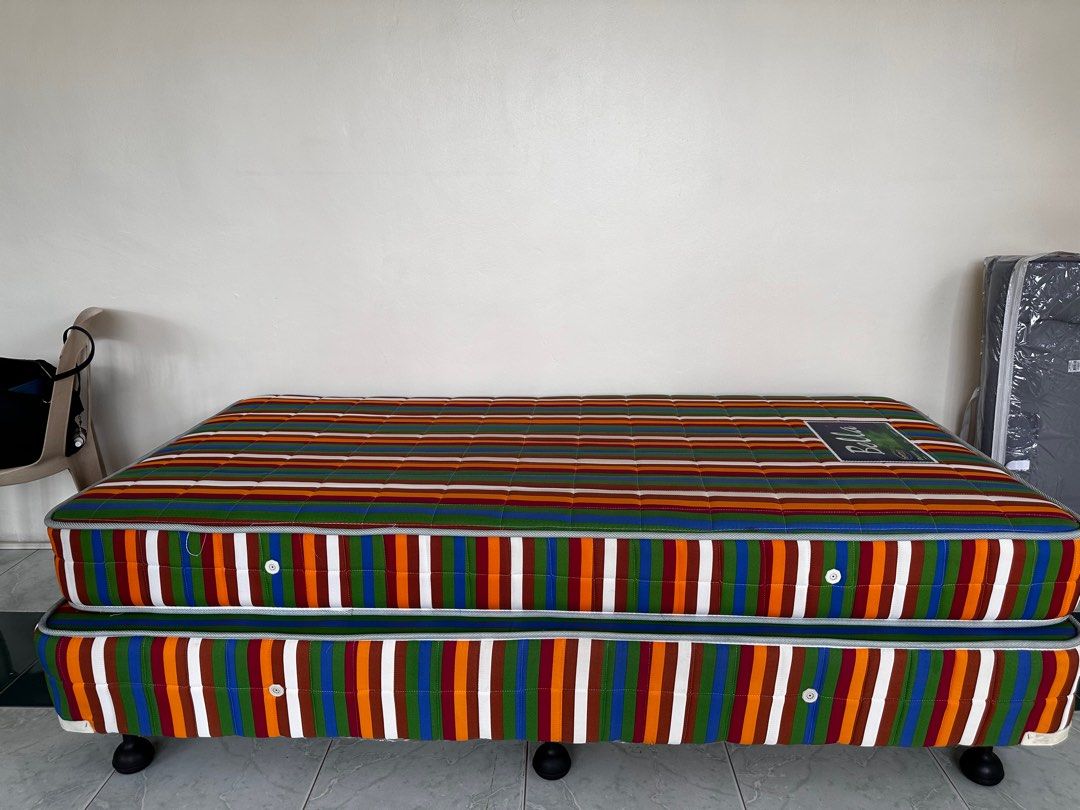 Bella Spring foam with bed board, Furniture & Home Living, Furniture ...