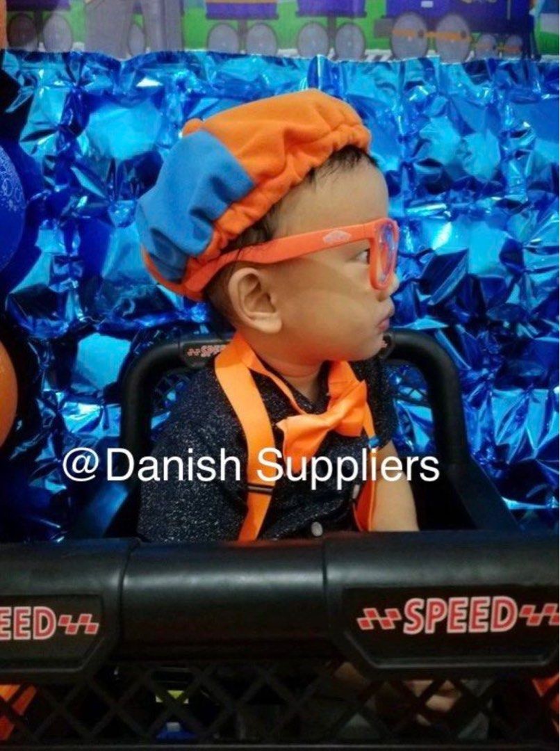 Blippi Cap Cosplay, Babies & Kids, Babies & Kids Fashion on Carousell