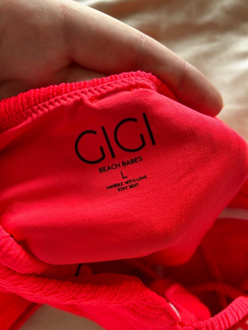 Bright Pink Gigi high-cut one piece, Women's Fashion, Swimwear, Bikinis ...
