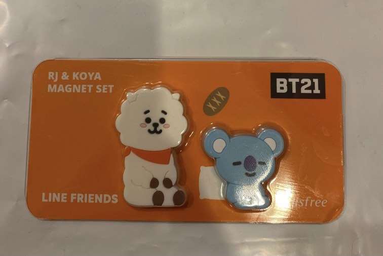 BT21 RJ & Koya Magnet Set, Hobbies & Toys, Memorabilia & Collectibles, K-Wave on Carousell