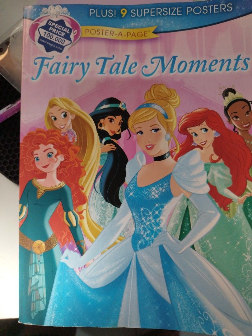 Buku poster Disney princess, Buku & Alat Tulis, Buku Anak-Anak di Carousell