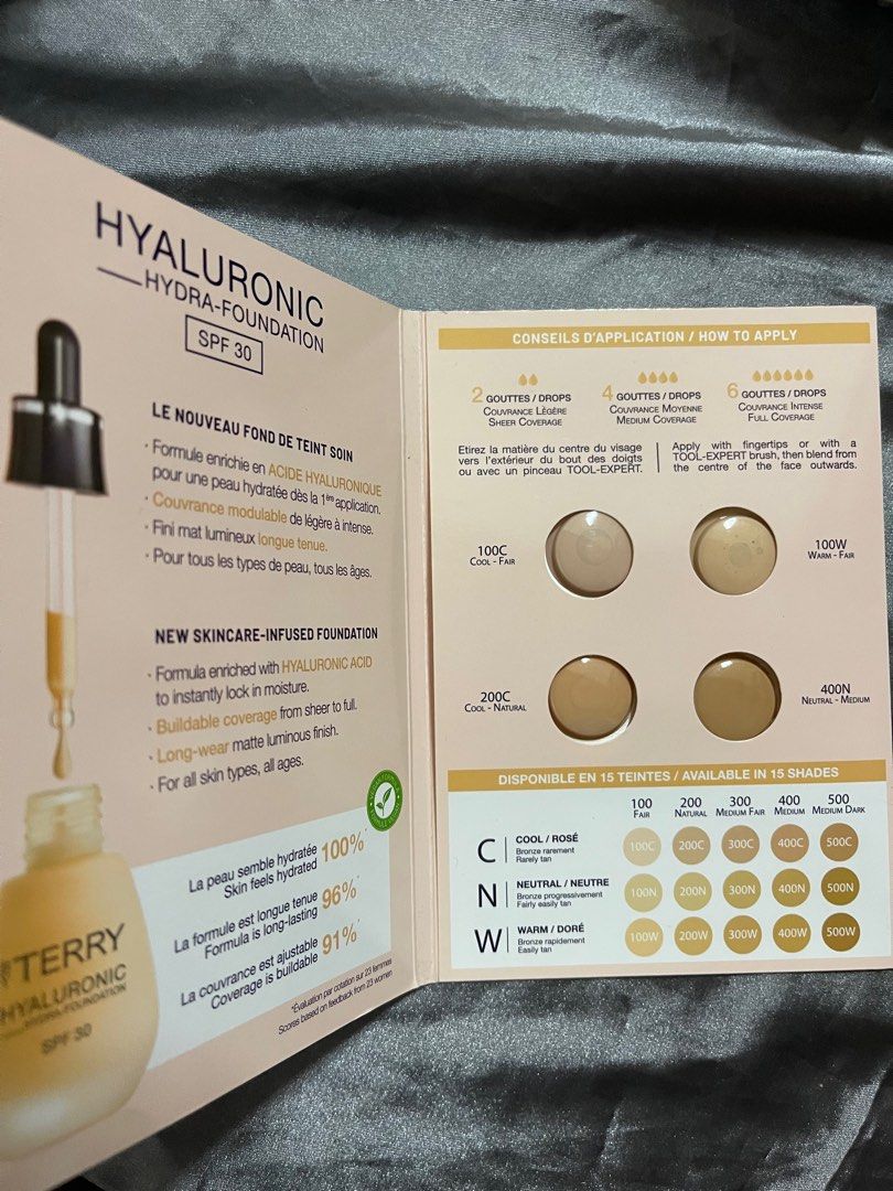 By Terry Hydra foundation sample set, Beauty & Personal Care, Face ...
