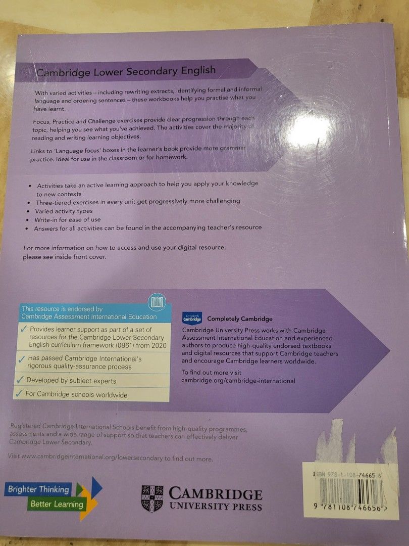 Cambridge secondary Englist year 8, Hobbies & Toys, Books & Magazines ...