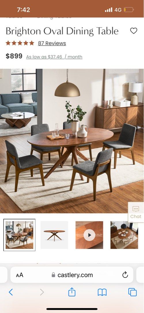 Castlery Dining Table, Furniture & Home Living, Furniture, Tables ...