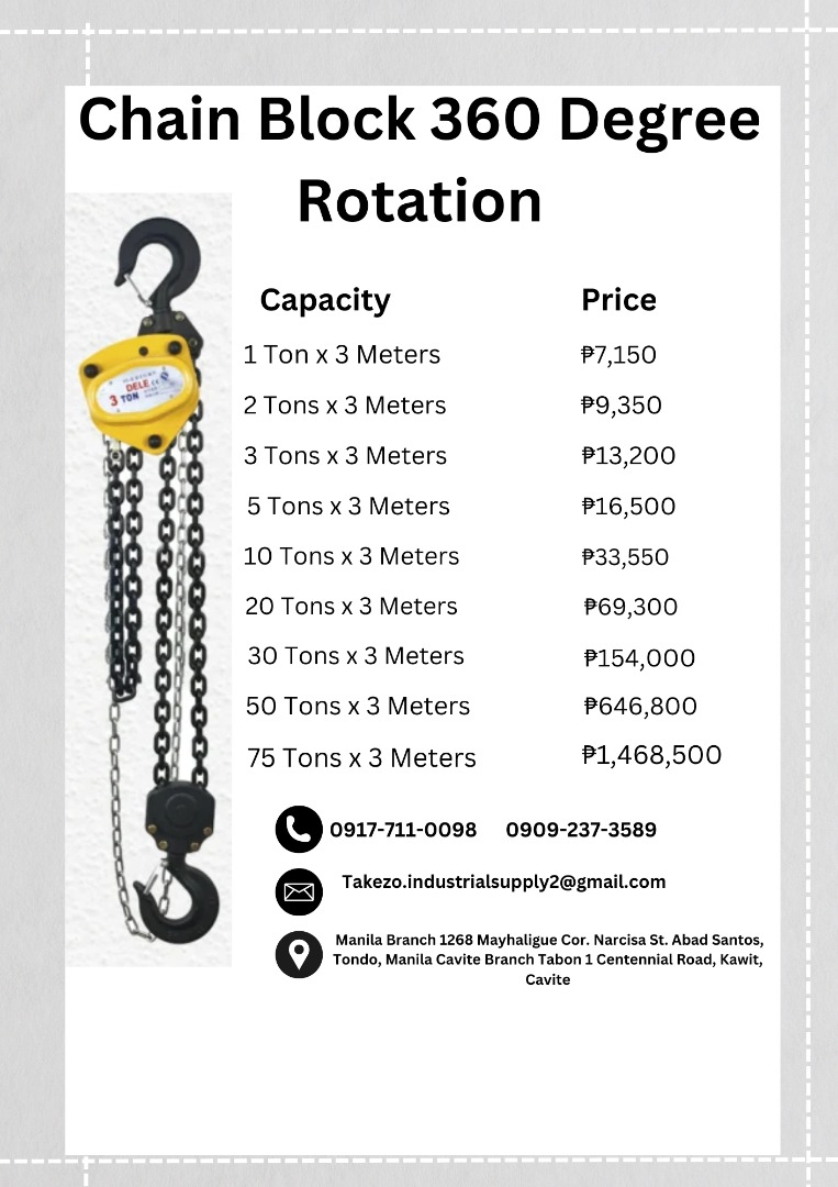 Chain Block 360 Degree Rotation, Commercial & Industrial, Construction ...
