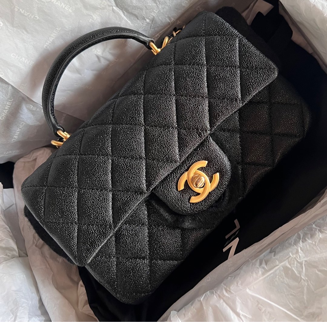 Chanel mini top handle, Luxury, Bags & Wallets on Carousell