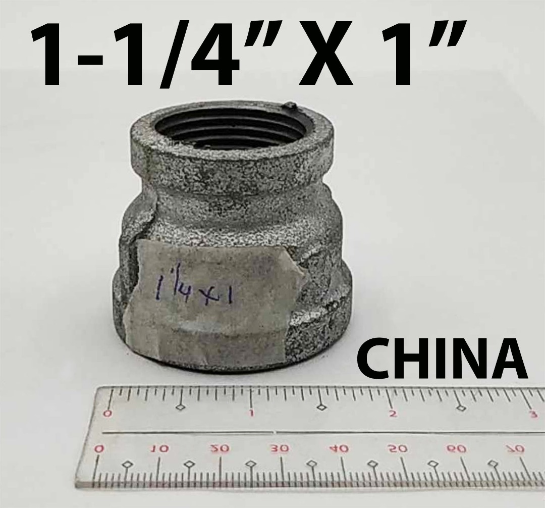 CHINA GI BELL REDUCER 1-1/4" X 1" SCH40 THREADED SCREW TYPE COUPLING ...