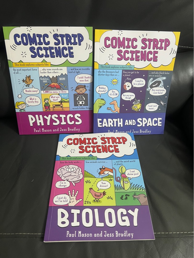【現貨】Comic Strip Science: Physics/Earth and Space/ Biology 英文童書科學漫畫, 興趣及 ...