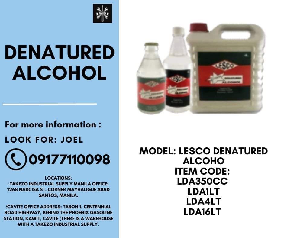 DENATURED ALCOHOL, Commercial & Industrial, Industrial Equipment on ...