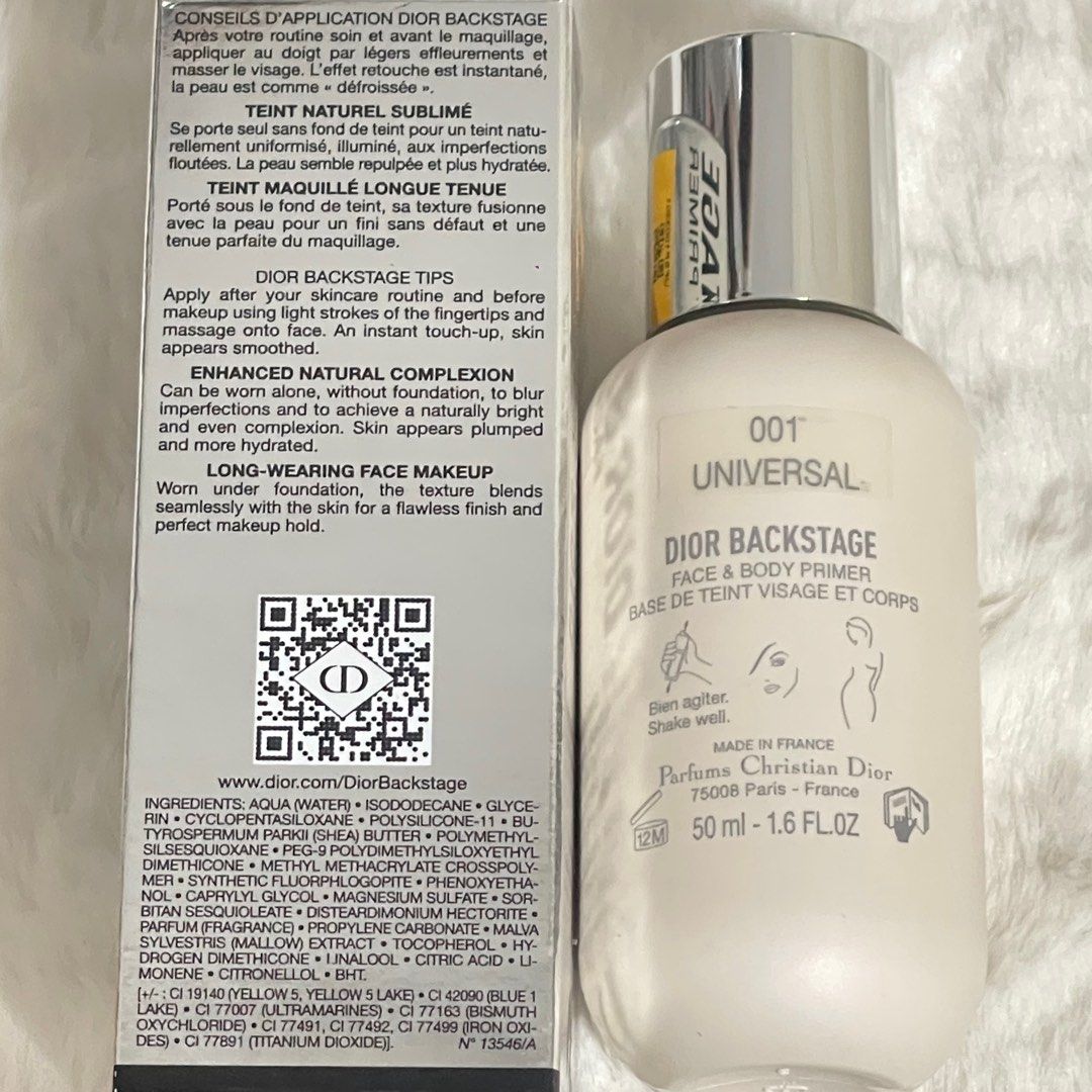 Dior Backstage Face and Body Primer 001 Universal, Beauty & Personal ...
