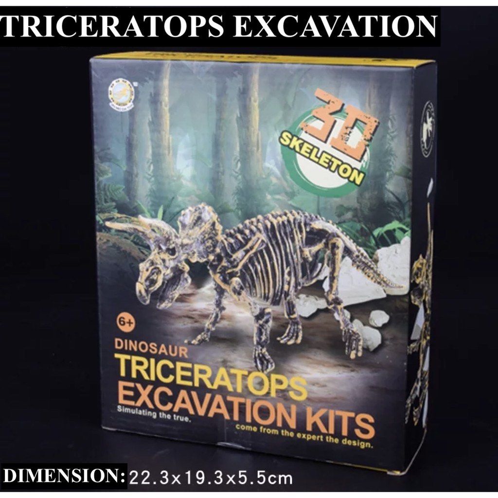 DIY Dinosaur Excavation Set Fossil Clay Sand Skeleton Education ...