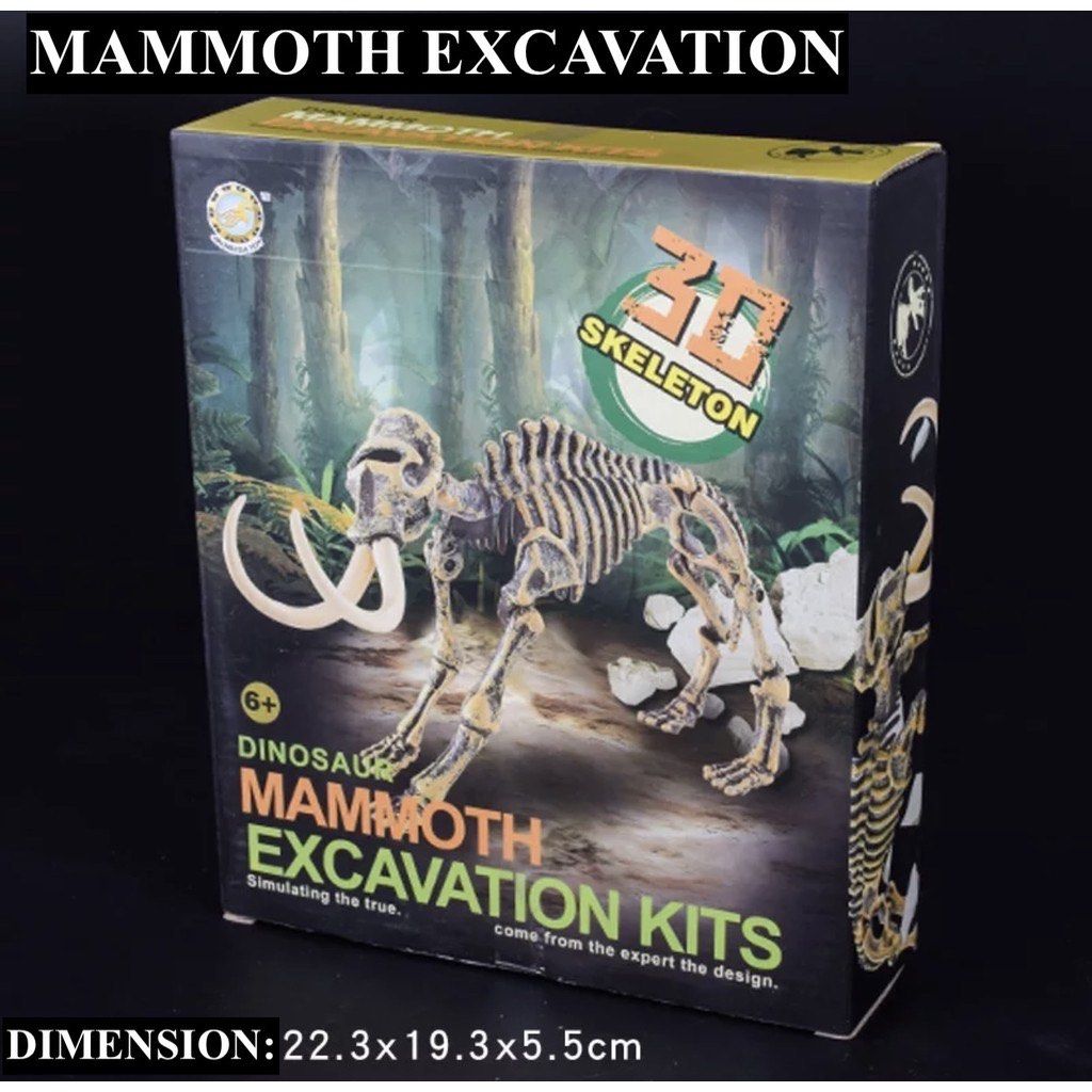 DIY Dinosaur Excavation Set Fossil Clay Sand Skeleton Education ...