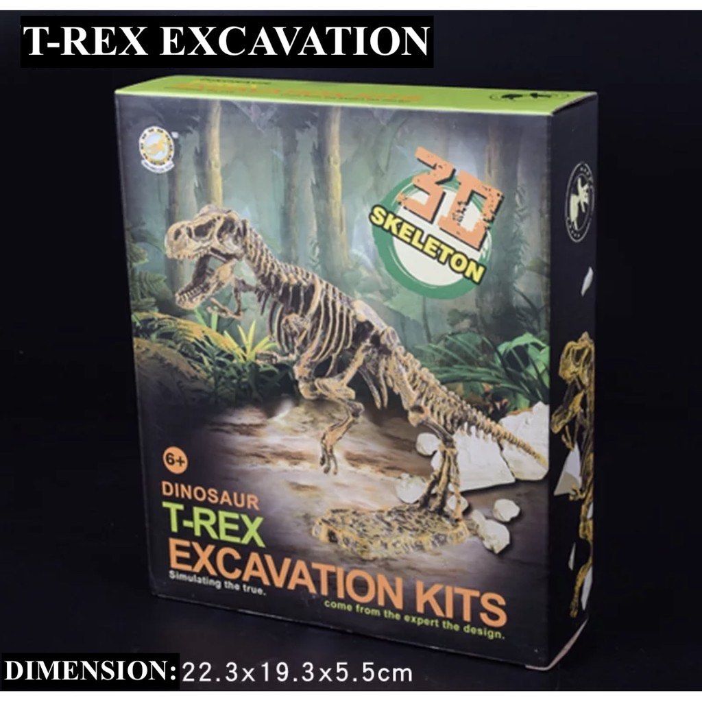 DIY Dinosaur Excavation Set Fossil Clay Sand Skeleton Education ...