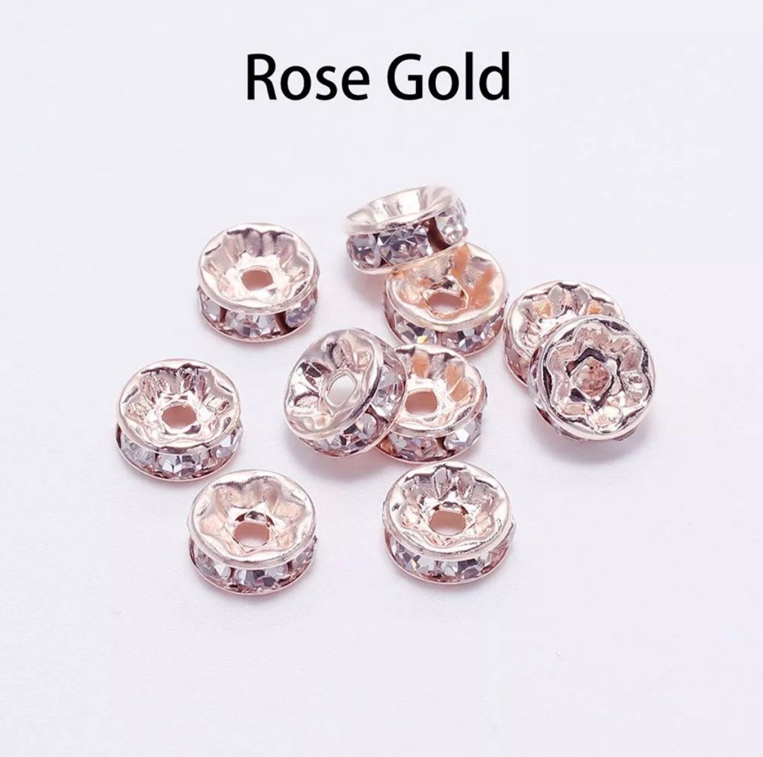 DIY Rose Gold Spacers (8mm), Hobbies & Toys, Stationery & Craft, Craft ...