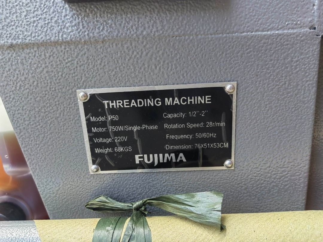 Fujima Pipe Threading Machine 1/2-2'', Commercial & Industrial ...