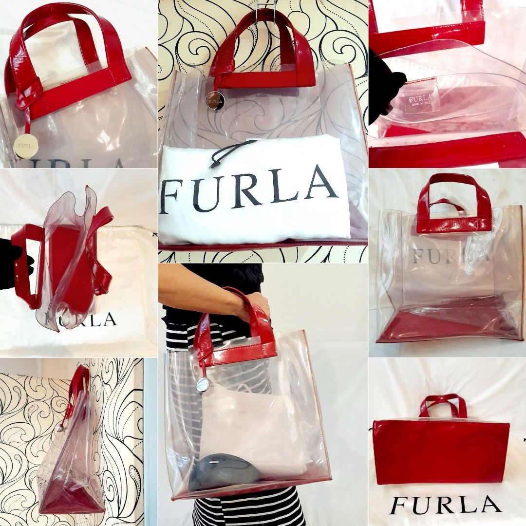 Furla Transparent Clear Tote Bag on Carousell
