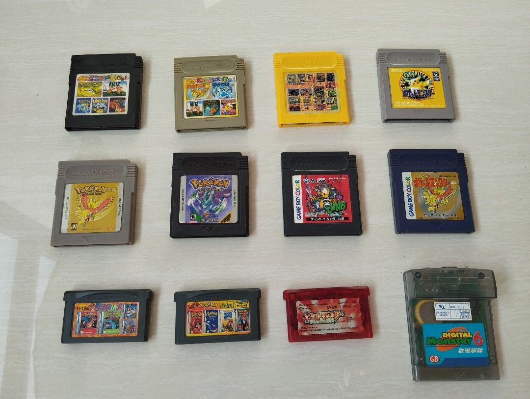 Gameboy, Gameboy Colour, Gameboy Advance Cartridges, Video Gaming ...