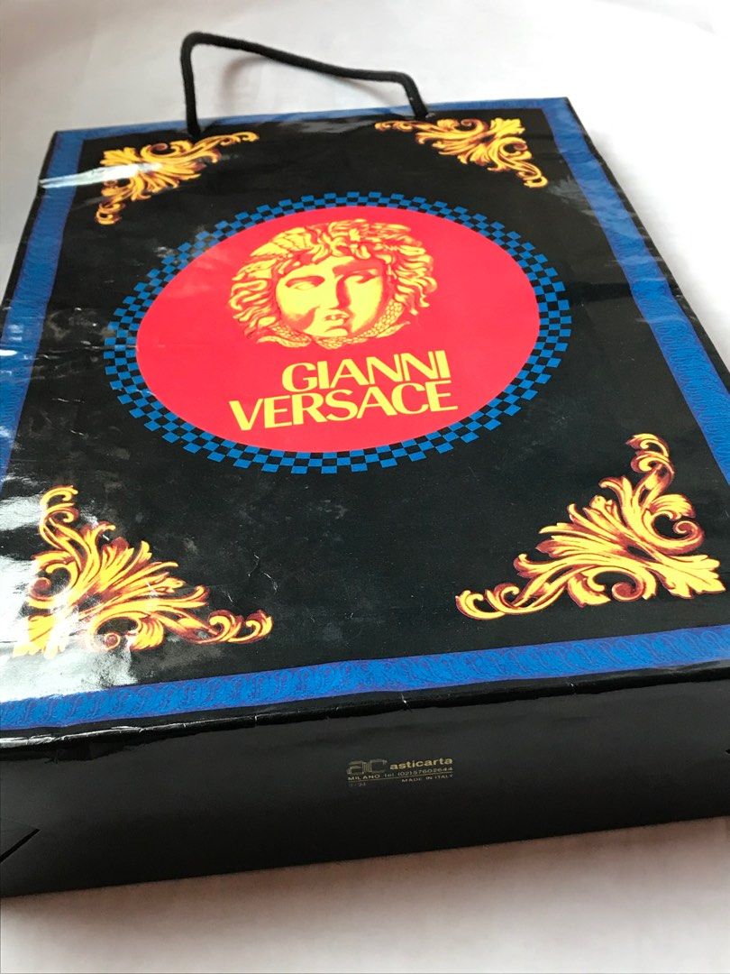 Vintage Gianni Versace Greco Medusa Paper Bag Made in Italy, from ...