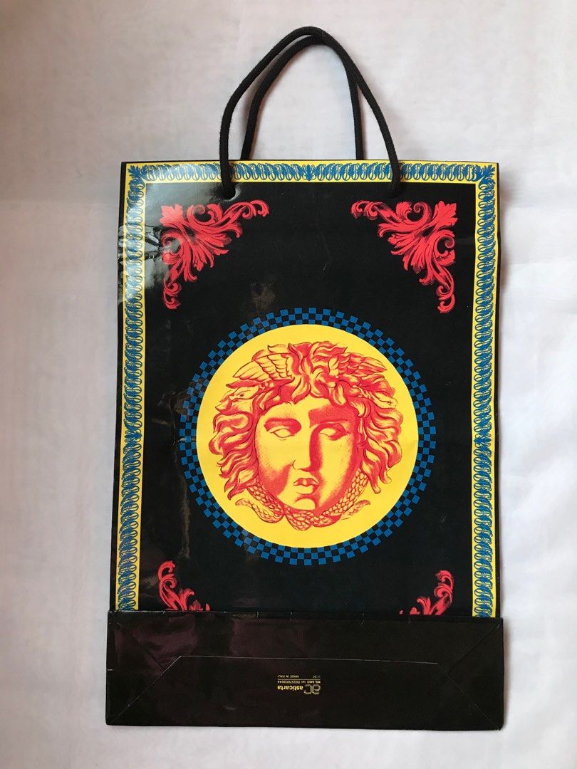 Vintage Gianni Versace Greco Medusa Paper Bag Made in Italy, from ...