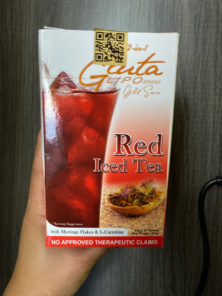 Gluta Lipo Red Ice Tea, Food & Drinks, Beverages on Carousell