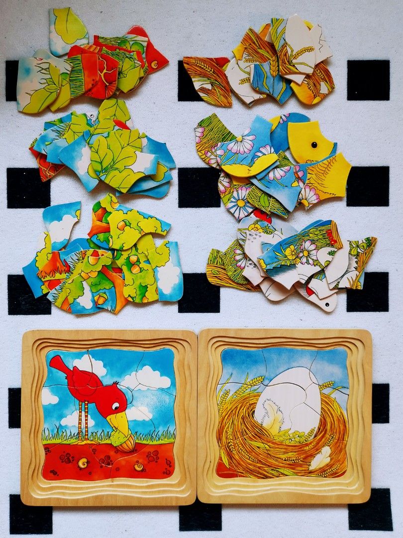 Goki 4 Layers Life Cycle Wooden Puzzles for kids, Hobbies & Toys, Toys ...
