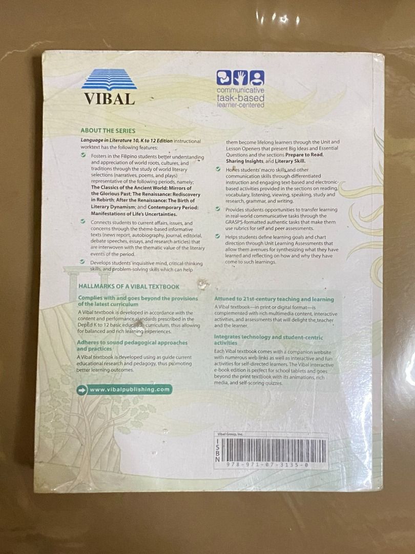 Grade 10 Language in Literature - World Literature VIBAL, Hobbies ...