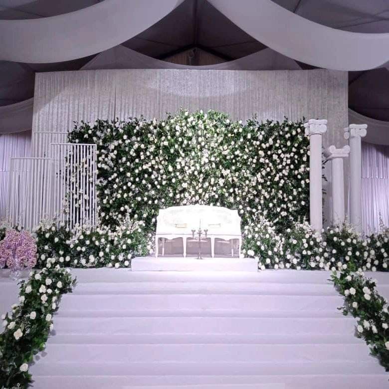 Grand luxury wedding ceremony setup pakej perkahwinan pelamin garden ...