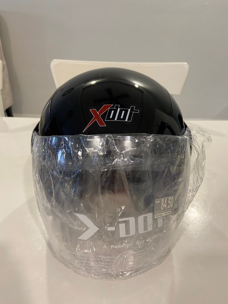 HELMET XDOT + B.HUJAN + DISK LOCK, Motorbikes on Carousell