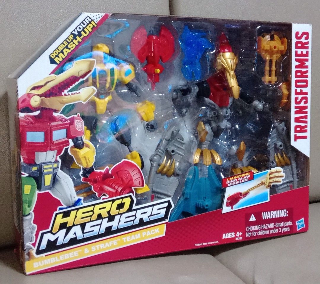 Hero Mashers Bumblebee & Swoop (a.k.a. Strafe) Optimus Prime Jetfire ...