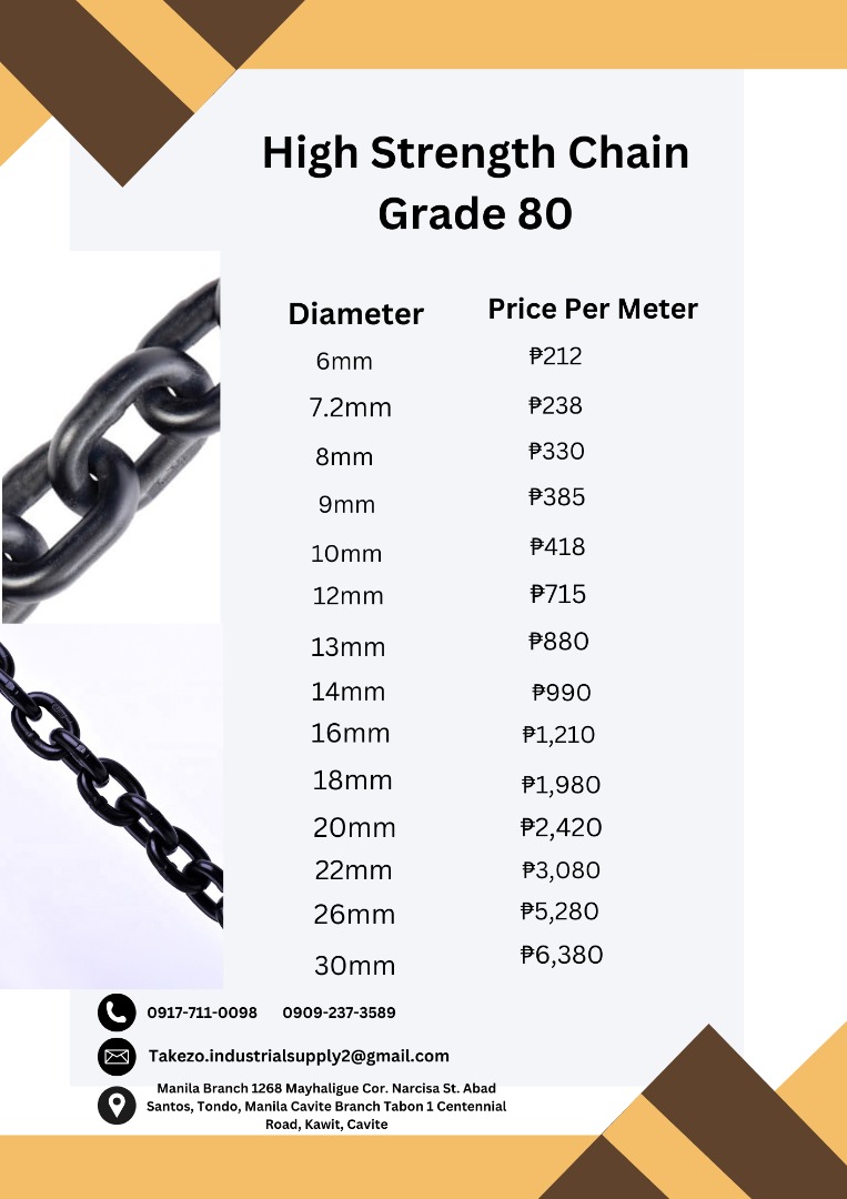 High Strength Chain Grade 80, Commercial & Industrial, Construction ...