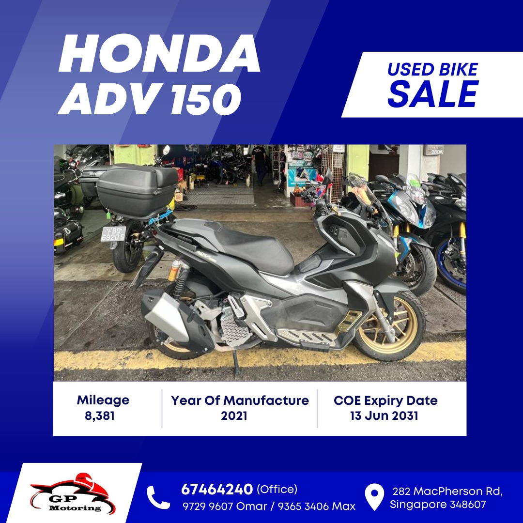 HONDA ADV 150 | USED BIKE | MODEL 2021 | GP Motoring |, Motorcycles ...
