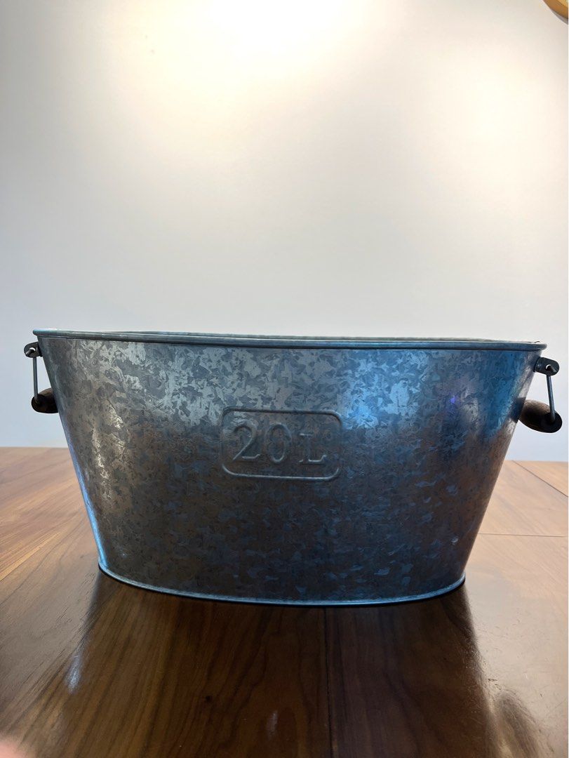 Ikea Graslok metal bucket, Furniture & Home Living, Gardening, Pots ...