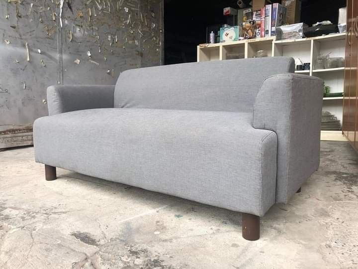 Ikea hemlingby gray loveseat 57L x 23W x 16H seat height inches ...