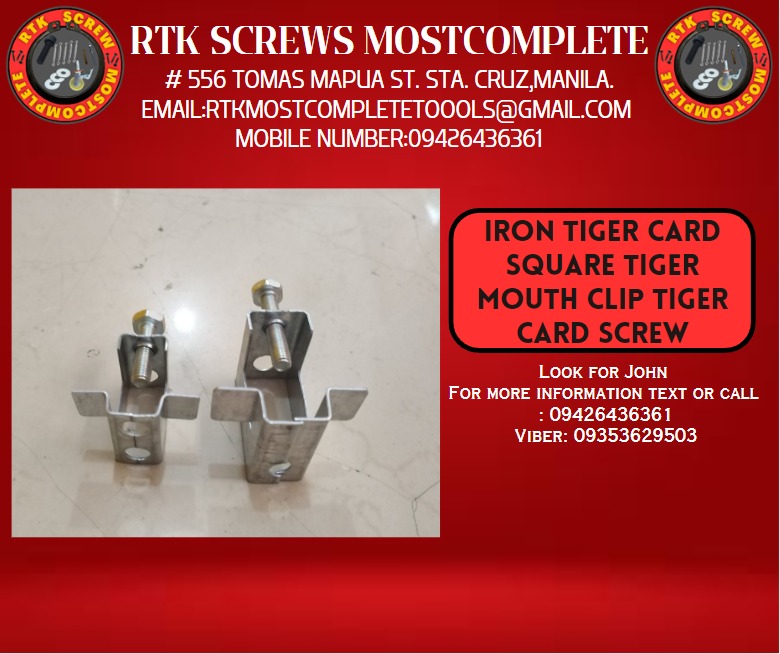 Iron Tiger Card Square Tiger Mouth Clip Tiger Card Screw on Carousell