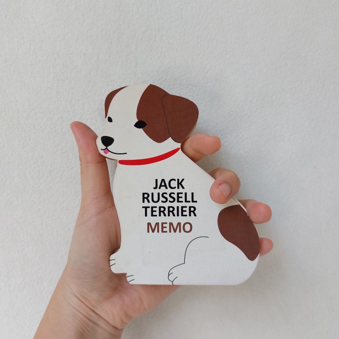 Jack Russel Terrier Dog Memo Message Card Sticky Note, Buku & Alat ...