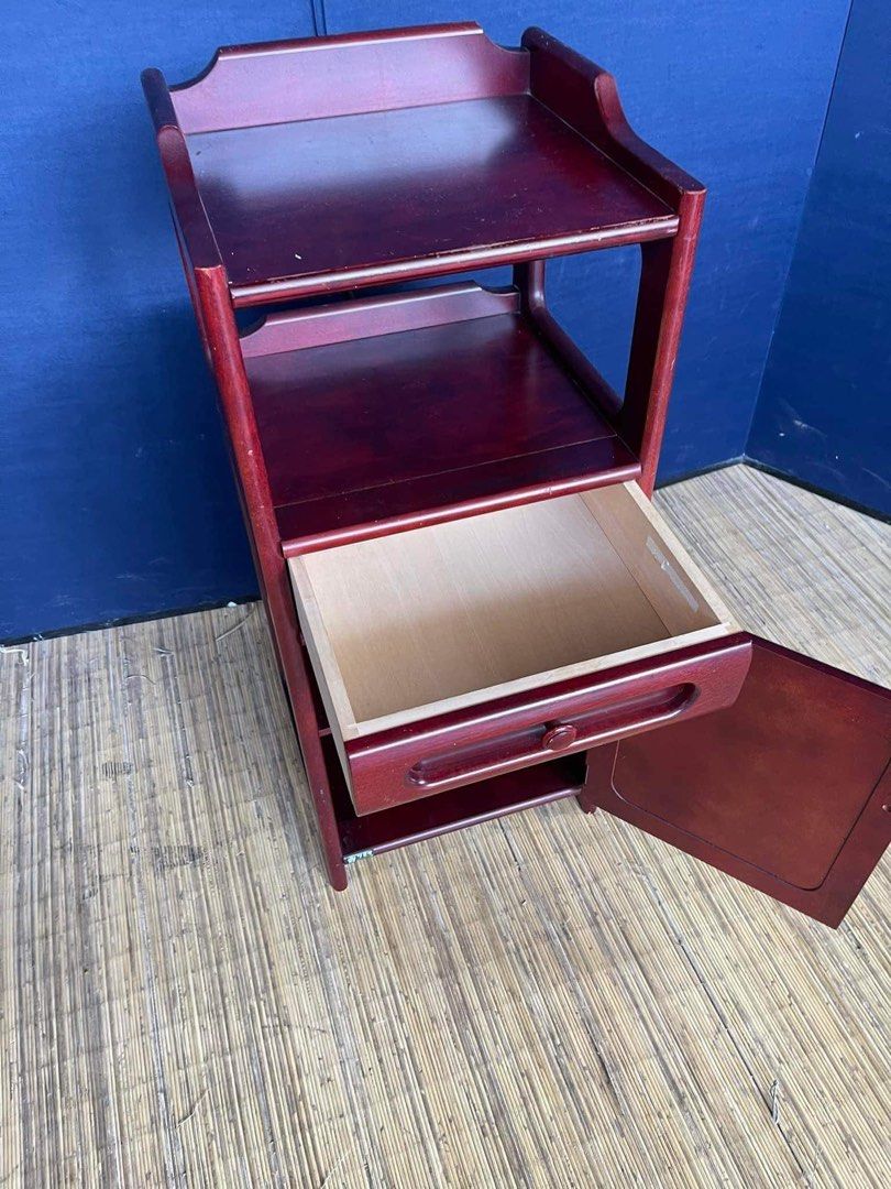 Karimoku Telephone Stand 14”L x 12”W x 32”H Solid wood 1 wooden door 1 ...