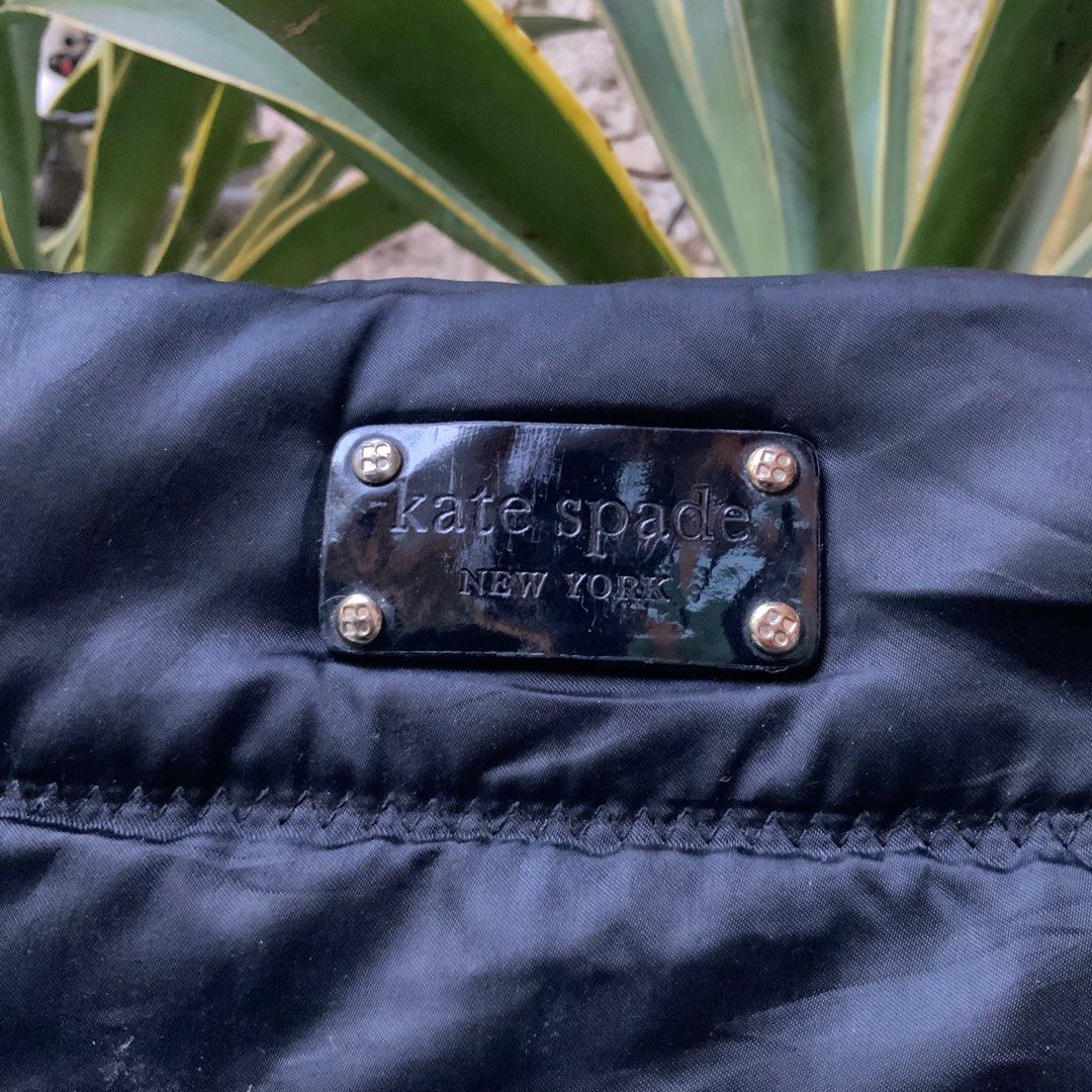 KATE SPADE NEW YORK AUTHENTIC NYLON PUFFER SHOULDER BAG BLACK, Fesyen ...