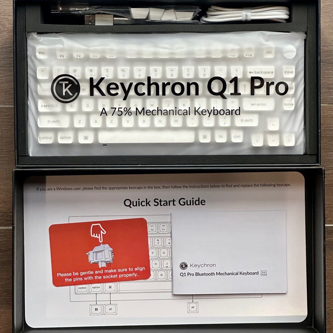 Keychron Q1 Pro shell white (special version) with red switches ...