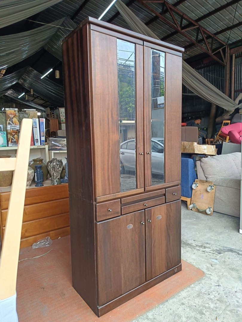 Kitchen platera / display cabinet 35L x 17W x 77H inches Solid wood ...