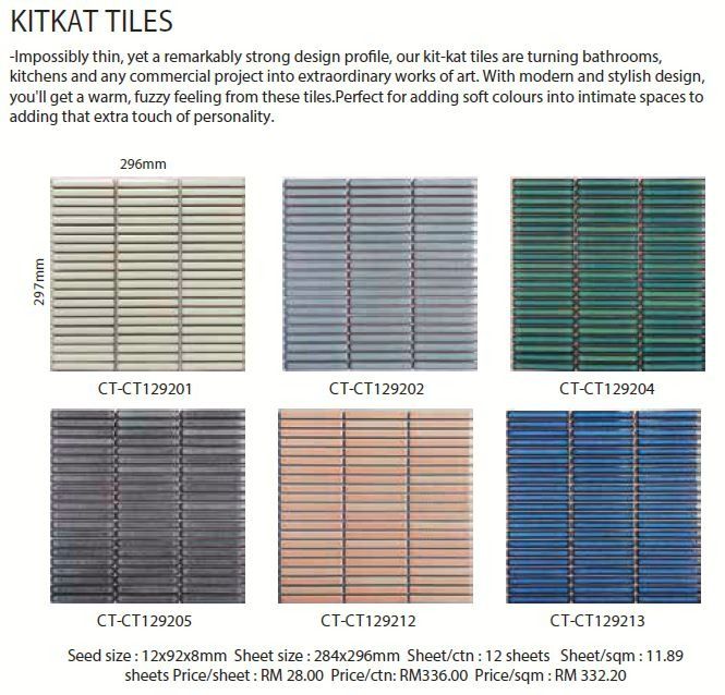 KitKat Mosaic tiles, Furniture & Home Living, Bathroom & Kitchen ...