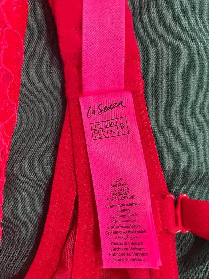 La Senza red lingerie bra, Women's Fashion, New Undergarments ...