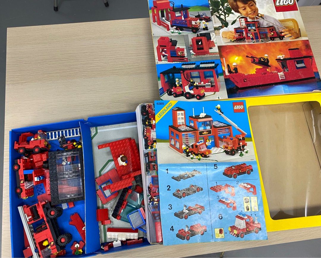 LEGO 6385 Fire Station I Vintage 1985, 興趣及遊戲, 玩具 & 遊戲類 - Carousell