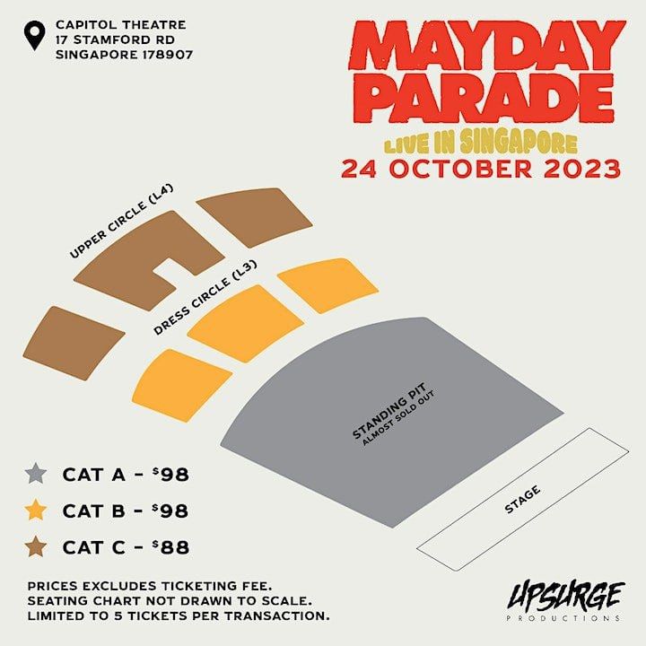 LF MAYDAY PARADE TICKET, Tickets & Vouchers, Event Tickets on Carousell