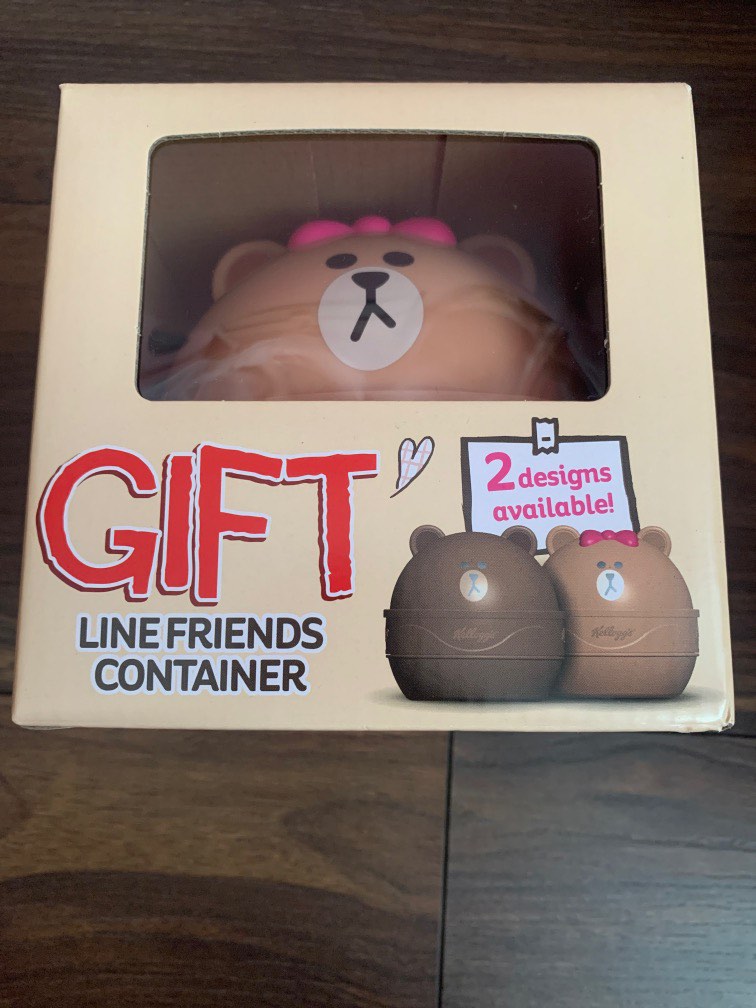 Line friends container to put your cereal and milk, Furniture & Home ...