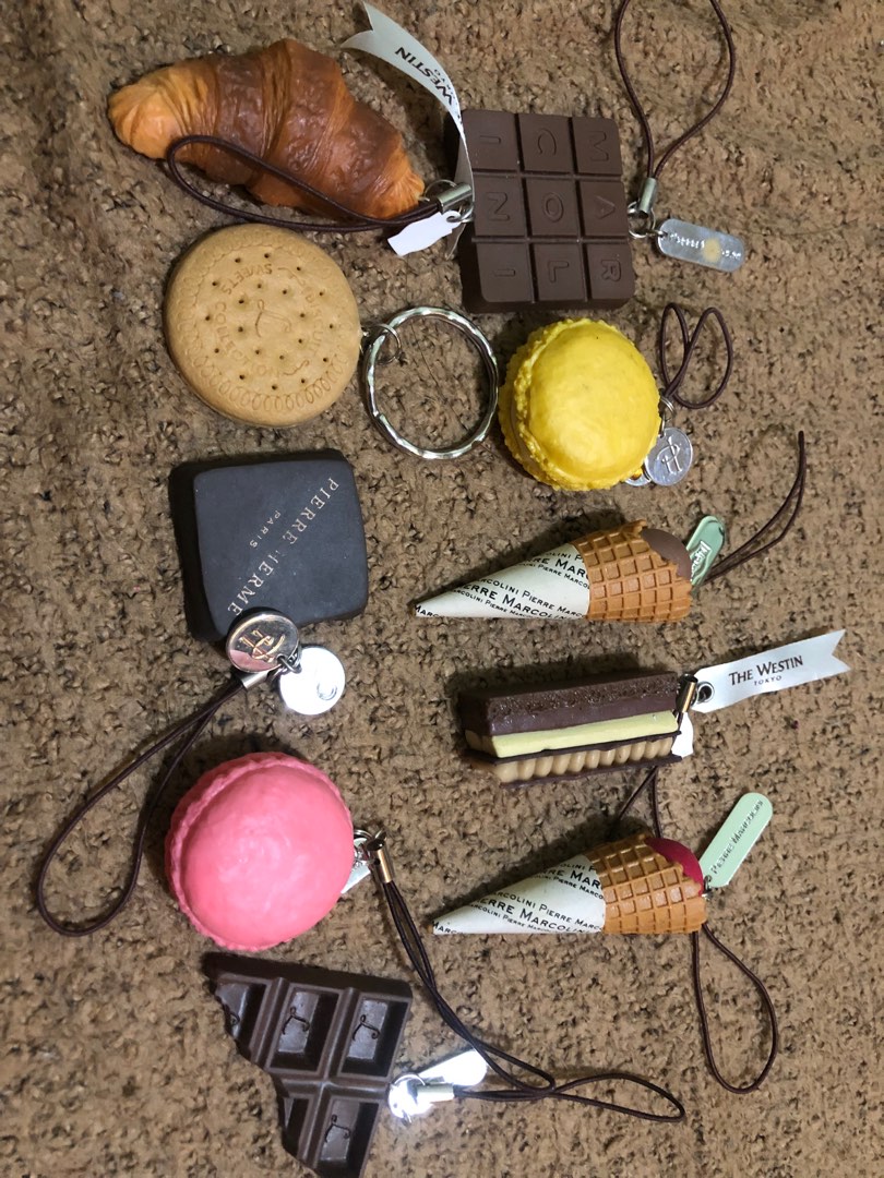Lot set of pastries and desserts mini charm figures on Carousell