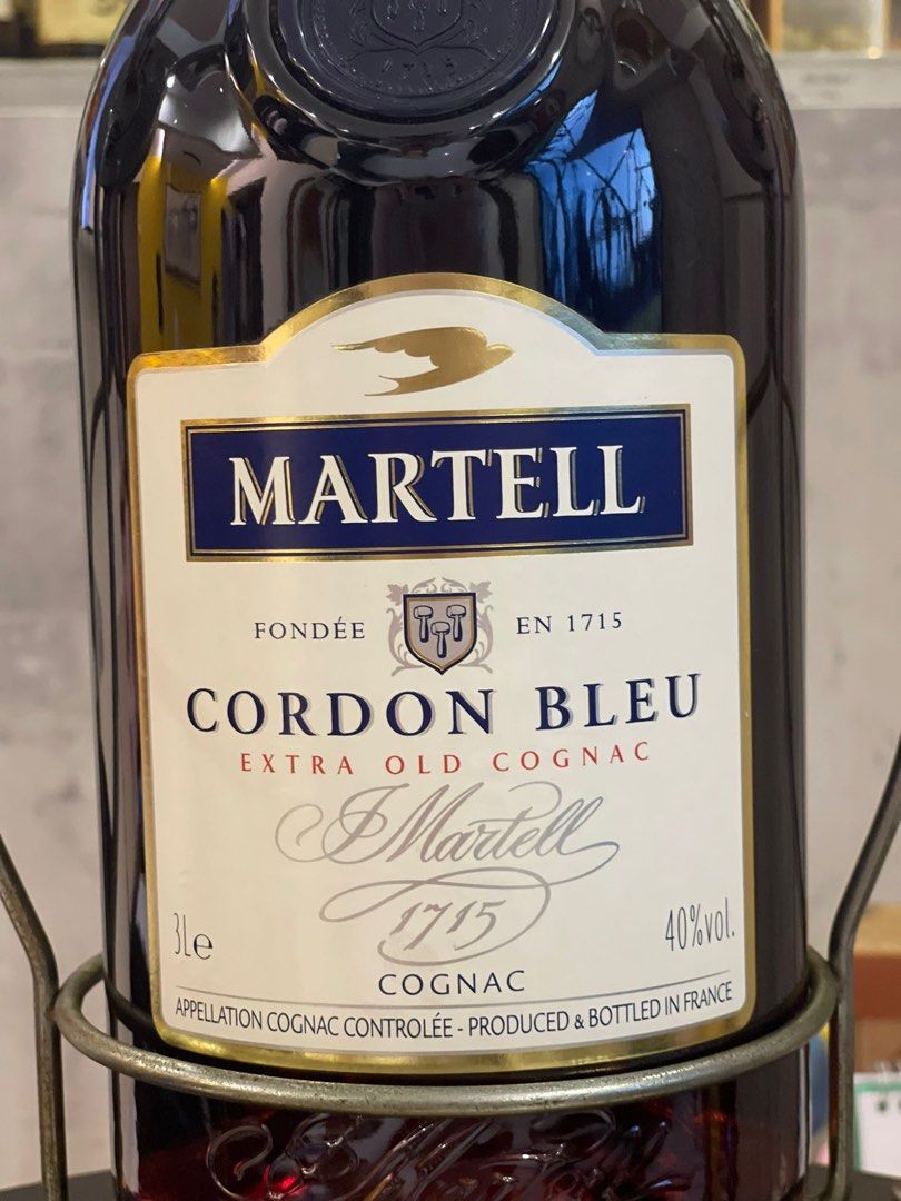 Martell Cordon Bleu 3L with Cradle, Food & Drinks, Alcoholic Beverages ...